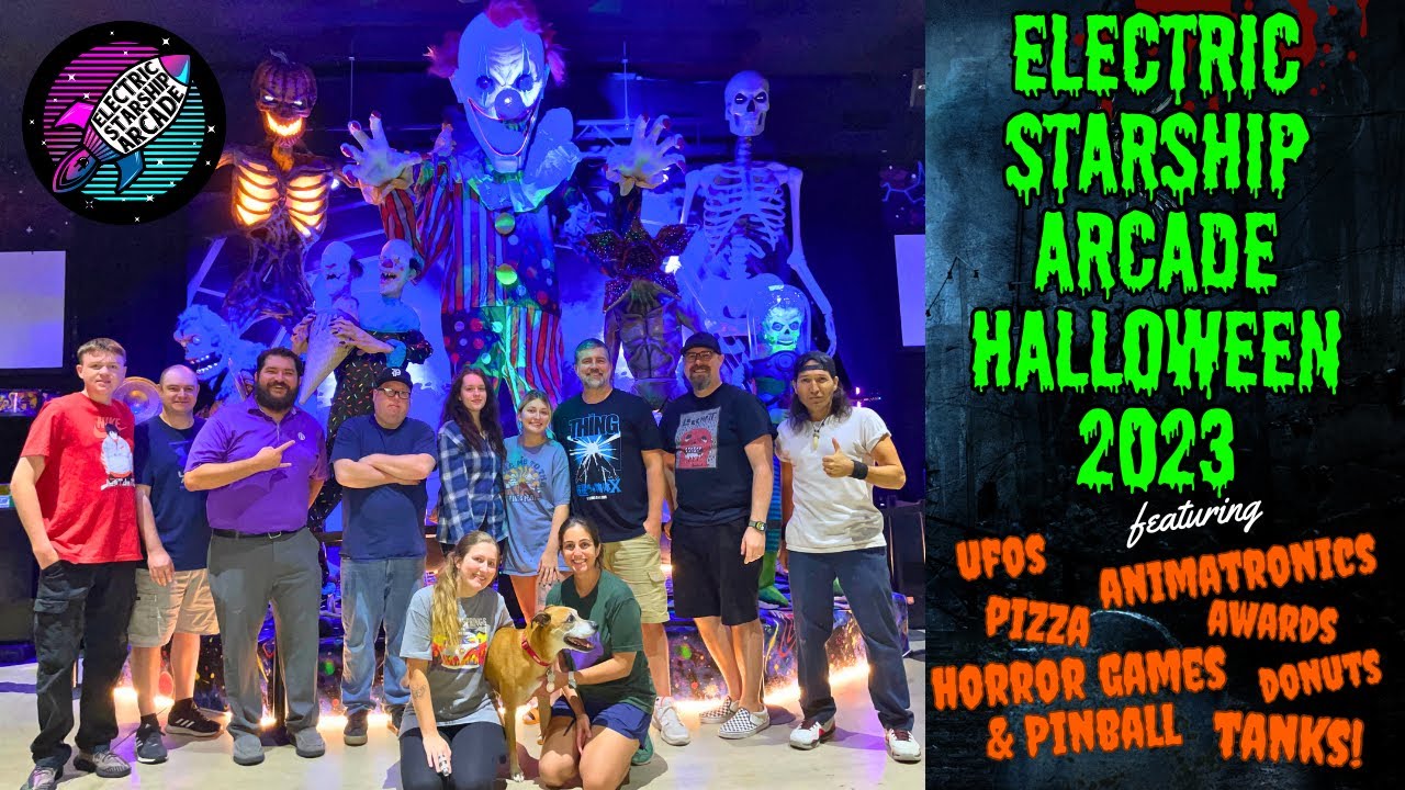 Annual Halloween Decorating Arcade Party 2023 - YouTube