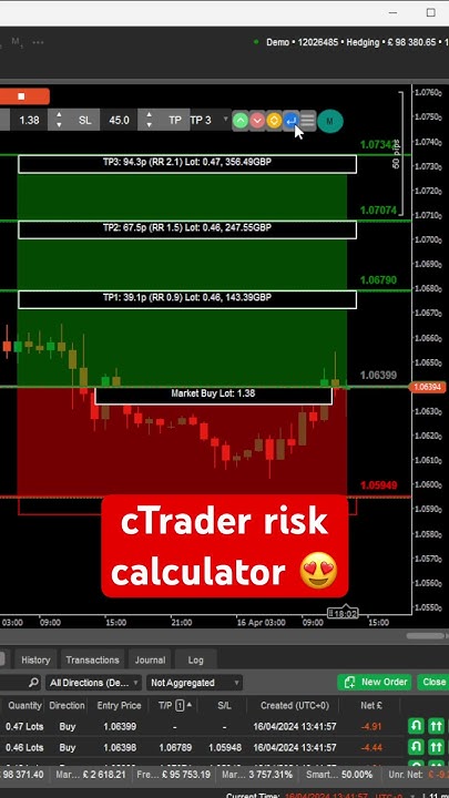 Risk Calculator Lot Size Calculator For Ctrader Ctrader Riskcalculator Forex Youtube