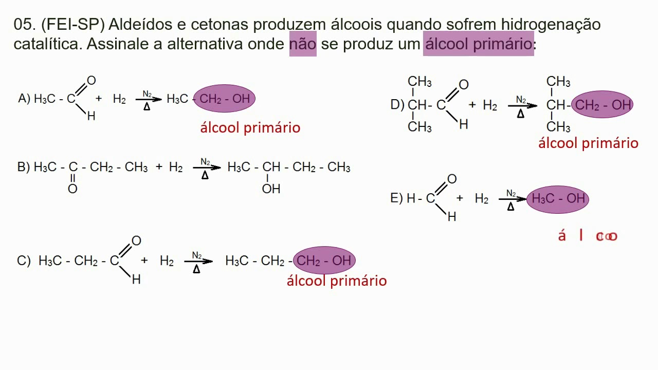 Álcoois - Exercícios - YouTube