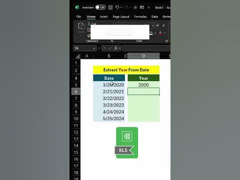 Extract Year from given date | #exceltips #excelforbeginners #excelhacks - YouTube