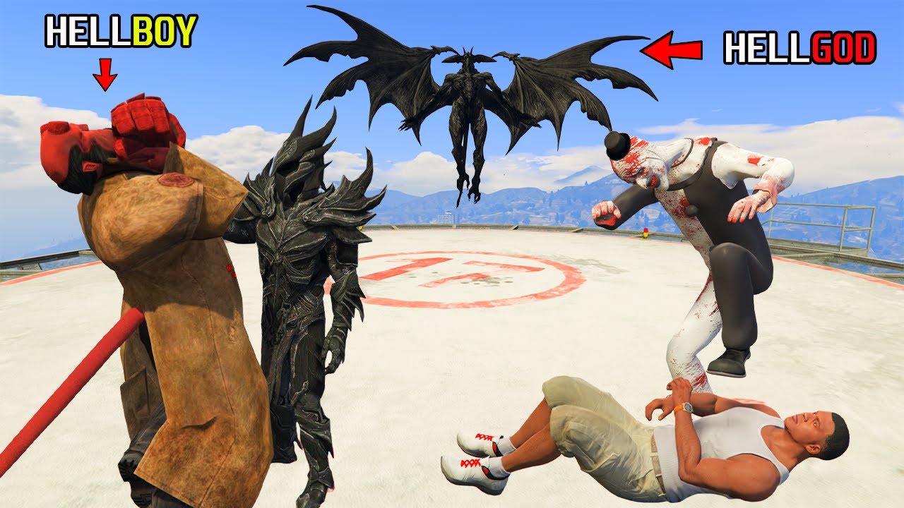 GTA 5 : DEVIL GOD Biggest Revenge On HELL GOD With SERBIAN DANCING LADY ...