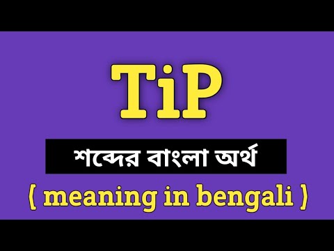 Tip Meaning in Bengali || Tip শব্দের বাংলা অর্থ কি? || Word Meaning Of Tip