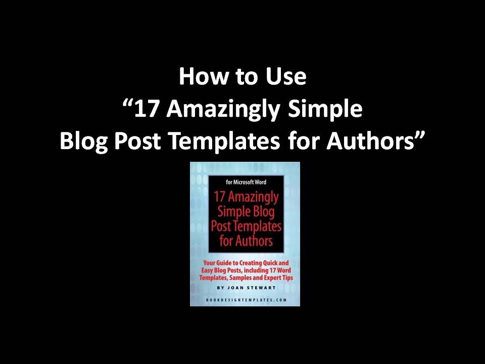 Blog Post Templates for Authors Make It Fast, Easy - YouTube
