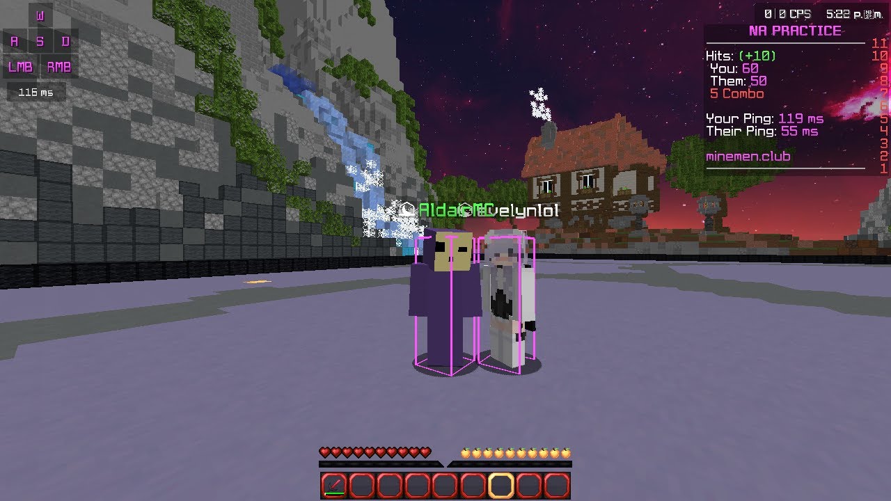 Aprendiendo combos en boxing minecraft PVP - YouTube