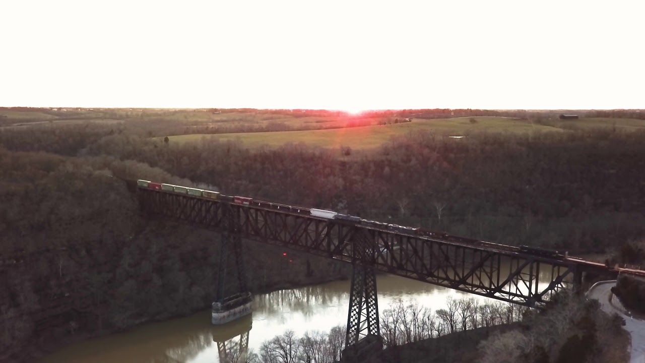High Bridge Train Crossing - YouTube