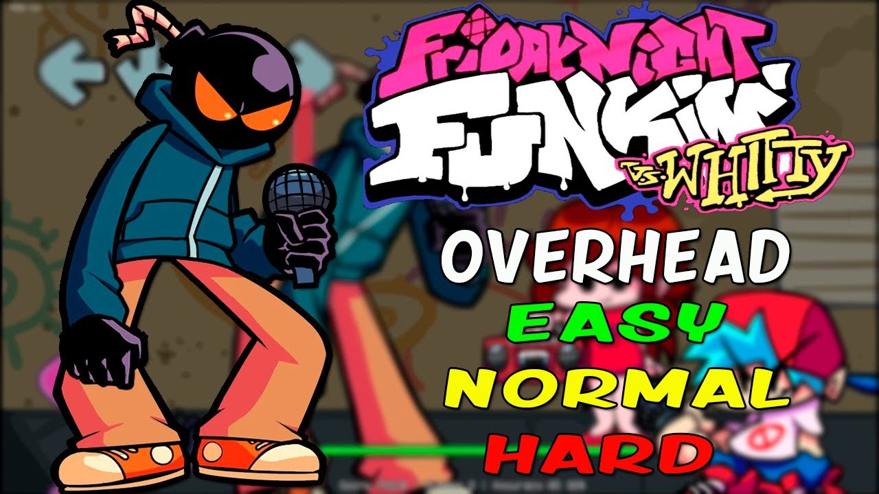 Friday Night Funkin' - Whitty Mod - "Overhead" Comparation's (Easy ...