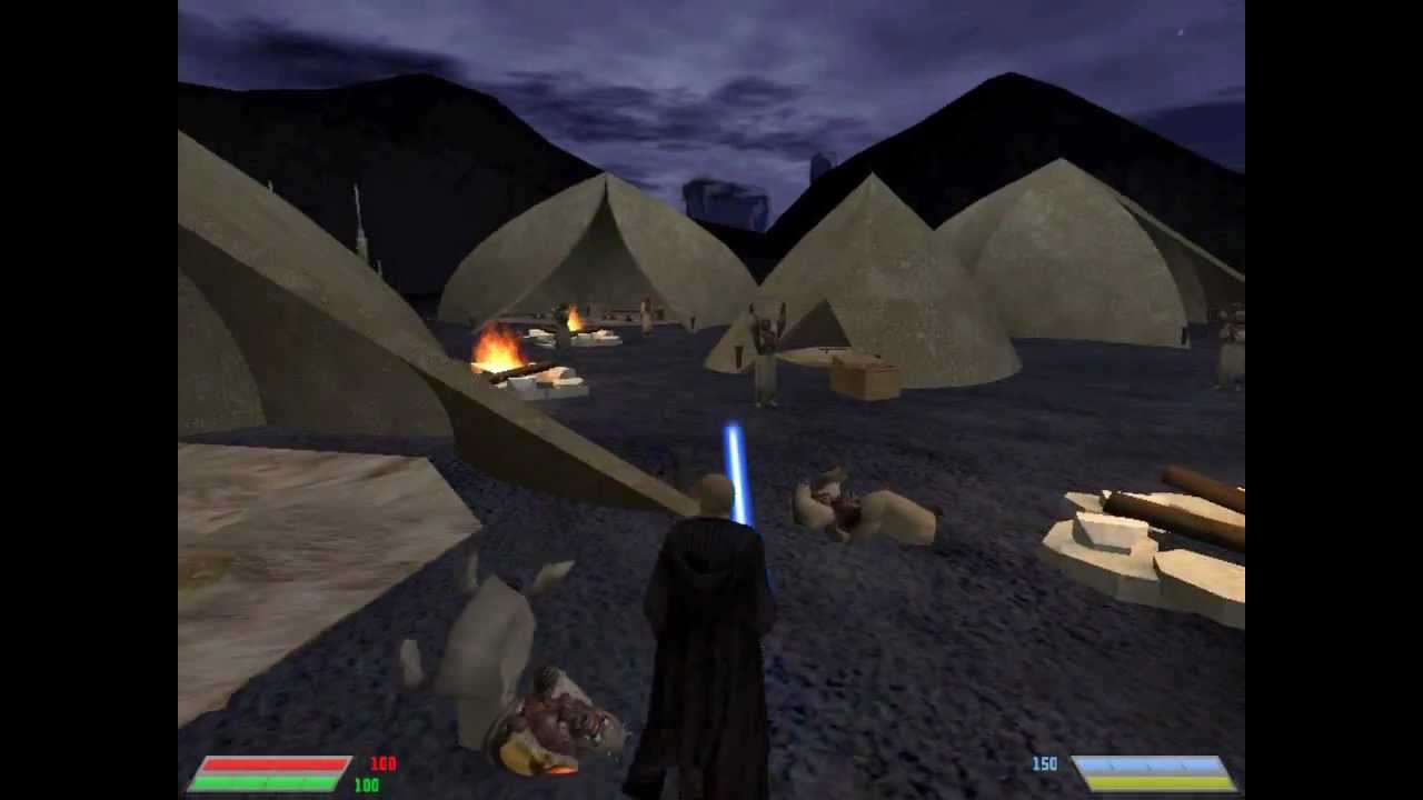 Star wars jedi academy - tusken camp - YouTube