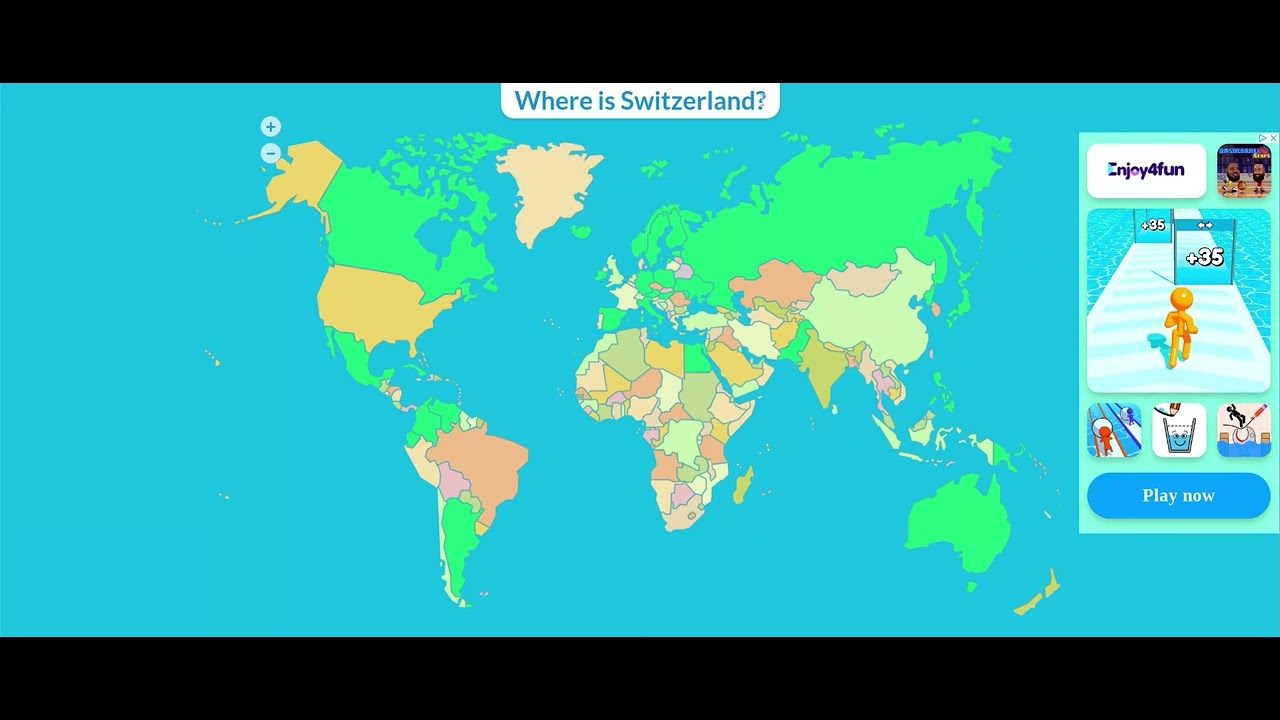 Guessing any country in the map - YouTube