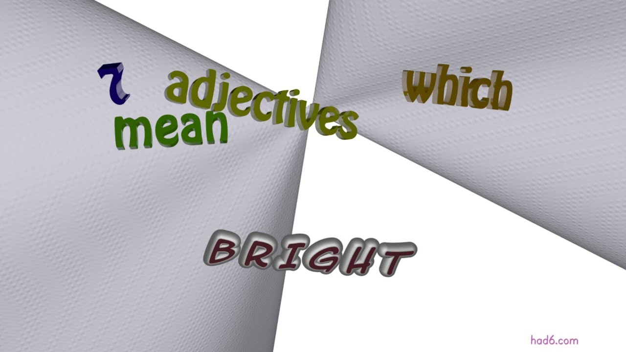 bright - 9 adjectives similar to bright (sentence examples) - YouTube
