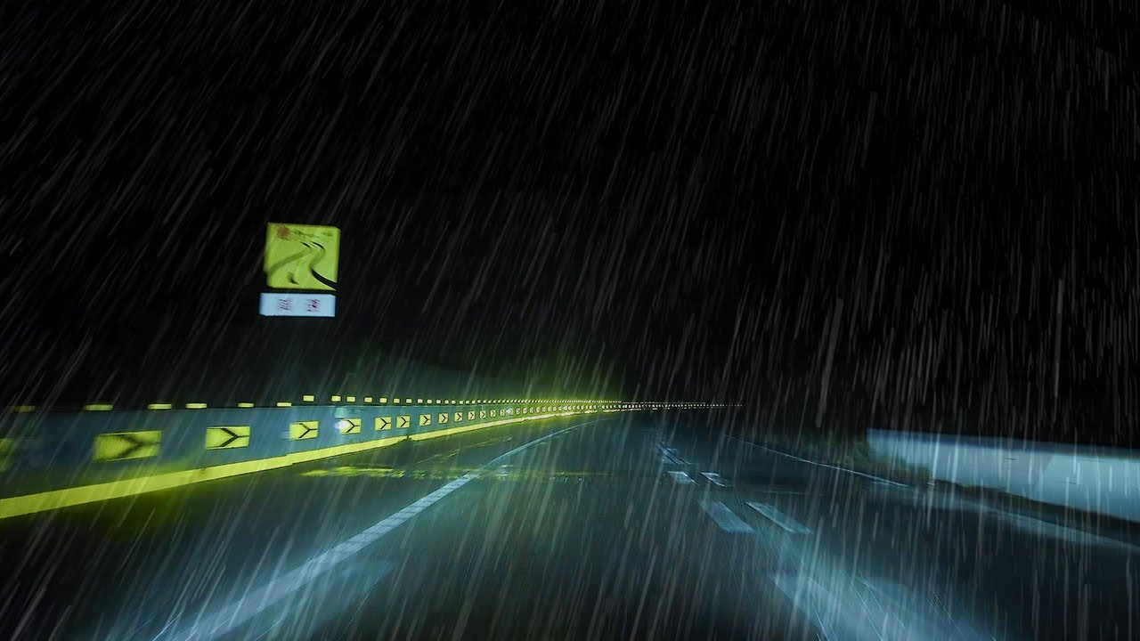 ☔️Serene Midnight Drive on a Rainy Highway😴 for Sleep & Relaxation ...