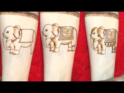 Easy Elephant mehndi design for bridal hand | Hathi mehndi design Bhalo ...