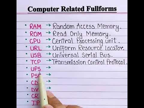 computer related full form# computer knowledge #technology - YouTube