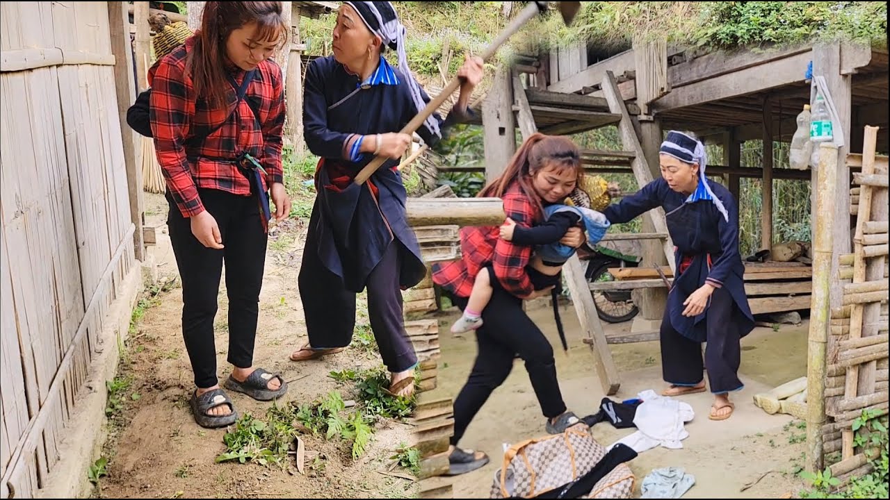 The cruel mother-in-law chased the mother and daughter out of the house - YouTube