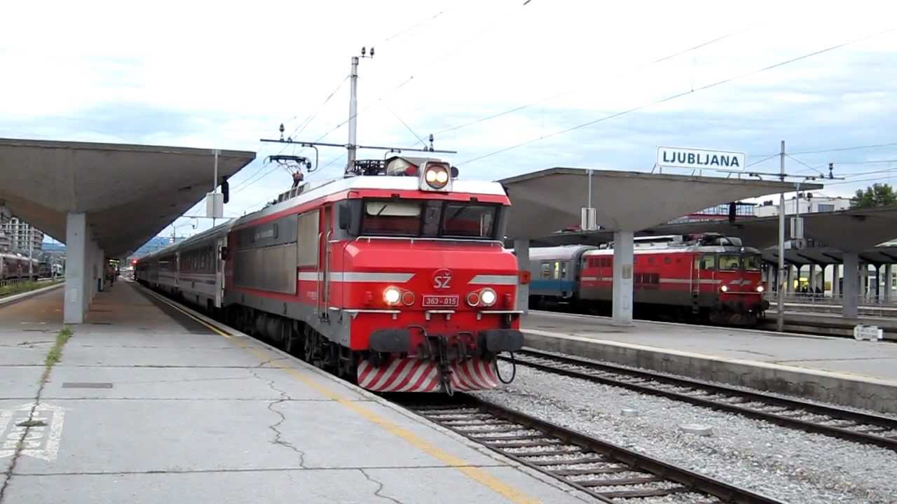 Express 481 "Opatija" Ljubljana - Rijeka hauled by SŽ363 at Ljubljana ...