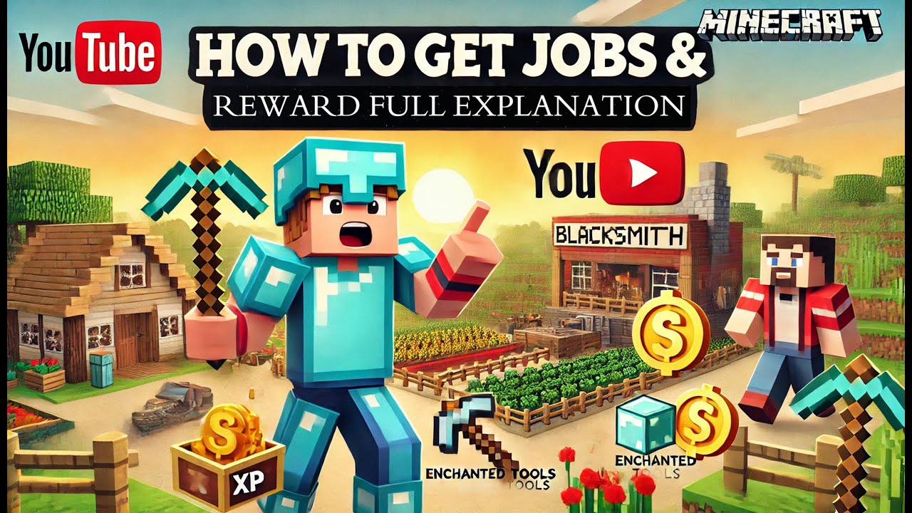 How to Get Jobs & Rewards in Minecraft | Full Explanation (Lifesteal ...