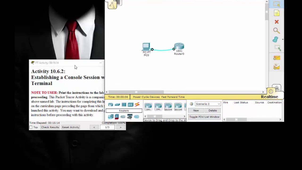 Establishing a Console Session with PT Terminal - YouTube