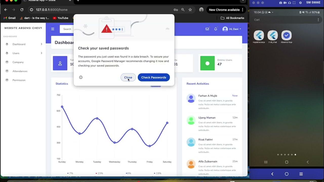 App simulation Face Recognition with laravel and flutter - YouTube