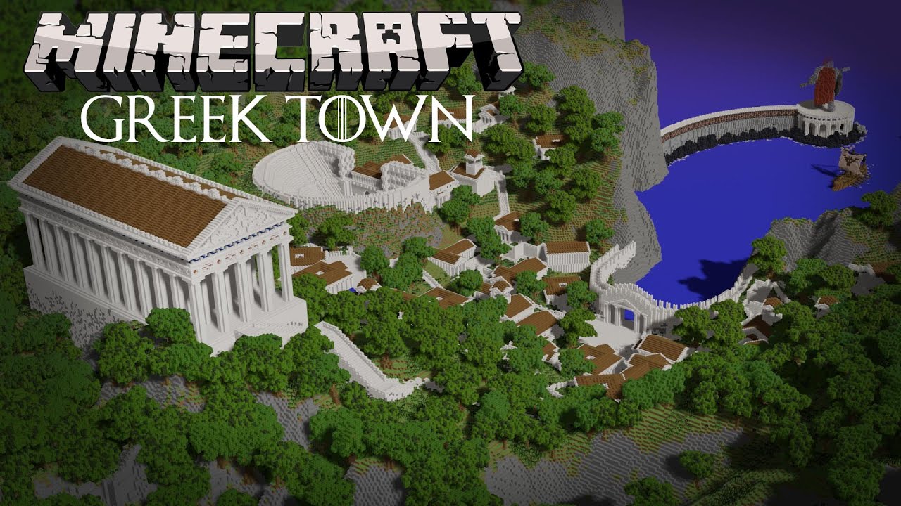 Minecraft | Greek Town [FREE DOWNLOAD] - YouTube