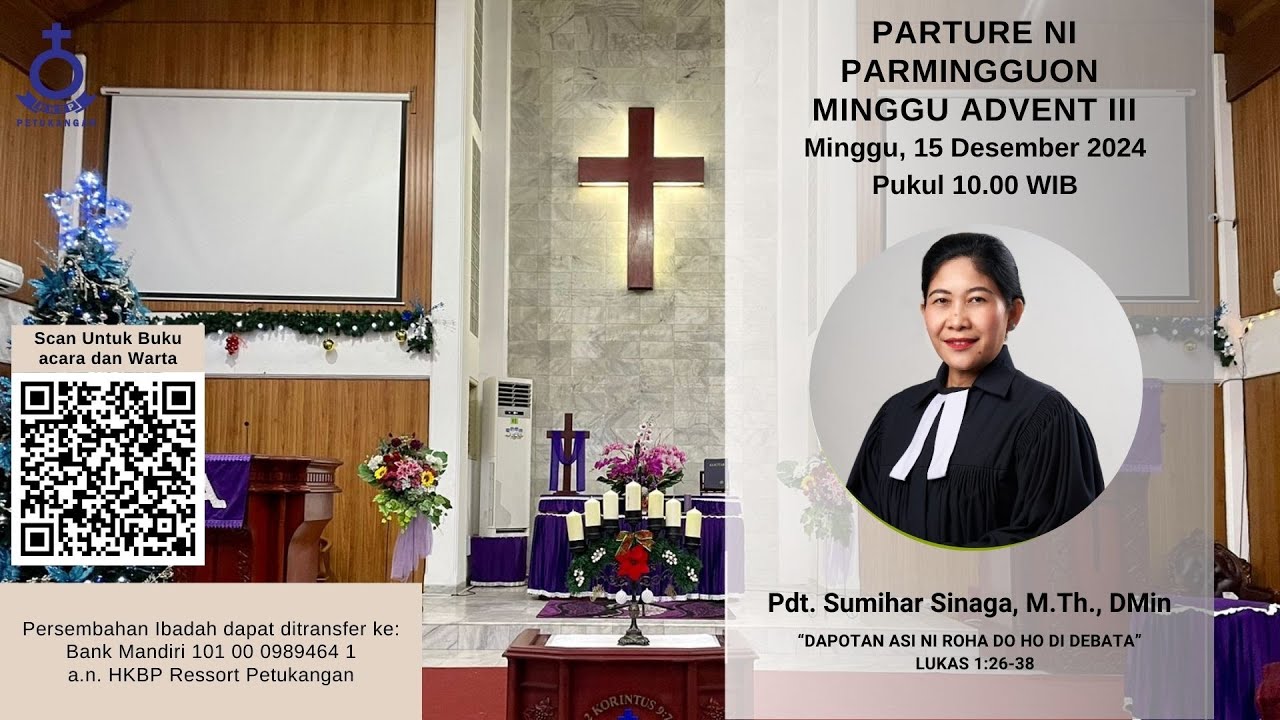 PARTURE NI PARMINGGUON MINGGU ADVENT III, MINGGU 15 DESEMBER 2024 - YouTube