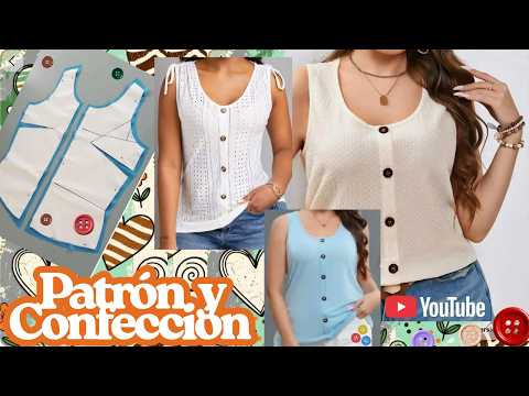 Completo paso a paso, no te quedes sin hacer este bello estilo de blusa en la tela que prefieras