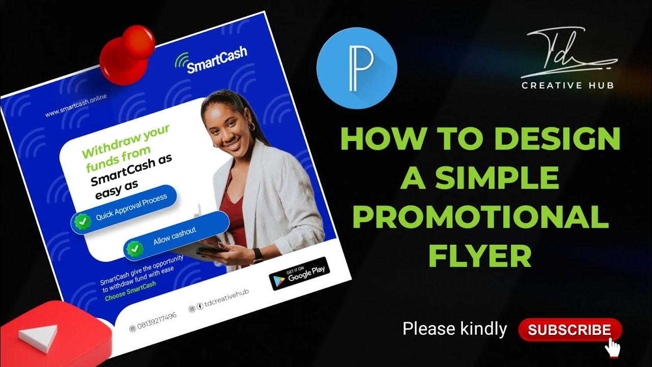 HOW TO DESIGN A SIMPLE PROMOTIONAL FLYER USING PIXELLAB - YouTube