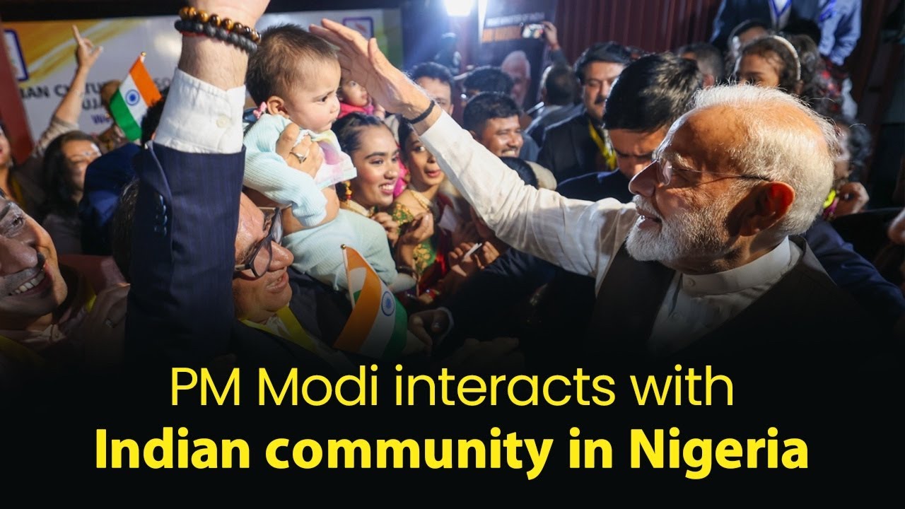 LIVE: PM Modi interacts with Indian community in Nigeria. - YouTube