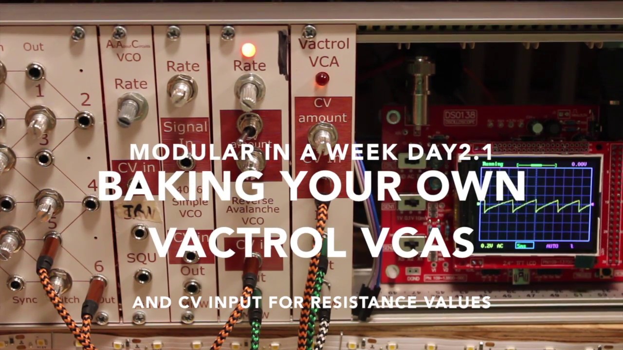 Vactrol VCAs and CV attenuators - DIY Modular in a Week 2.1 - YouTube