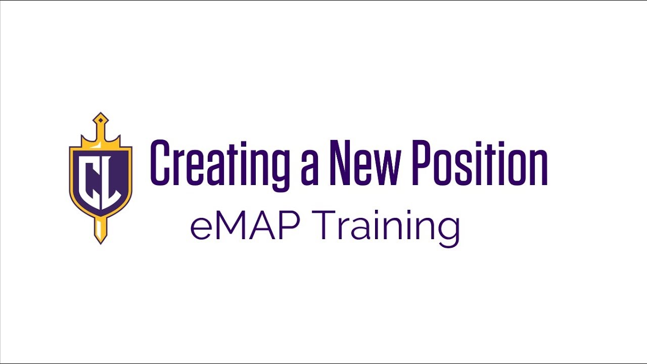 Creating a New Position - eMAP Training - YouTube