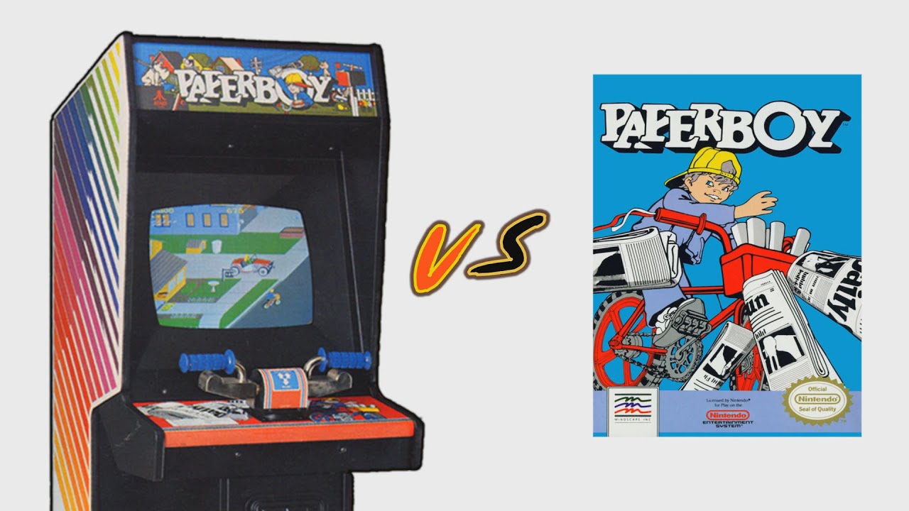 Paperboy Game Comparison: Arcade vs Nintendo Entertainment System - YouTube