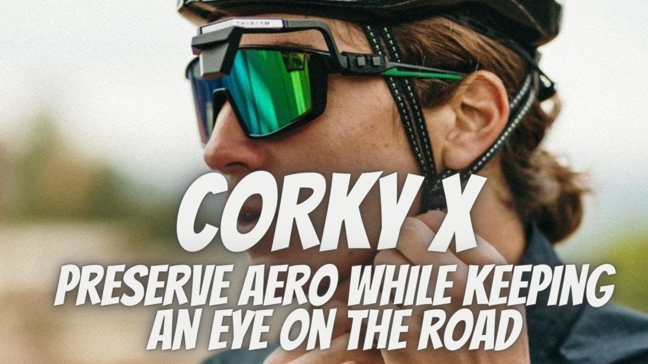 CORKY X | Sunglasses-mounted Rear-view Mirror for Cycling - YouTube