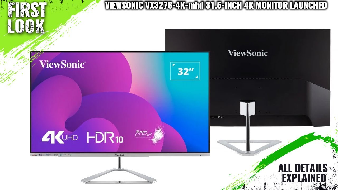 ViewSonic VX3276-4K-mhd 32" 4K Entertainment Monitor Launched ...