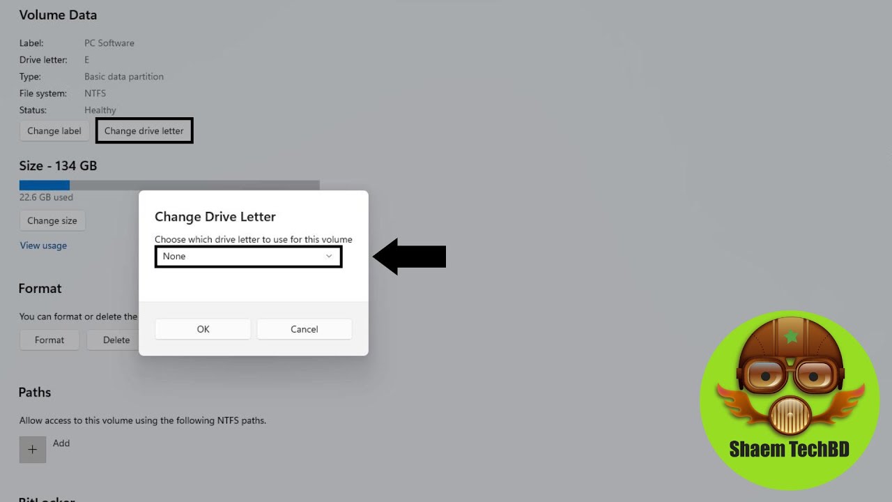 How to Remove Drive Letter on Windows 11 - YouTube