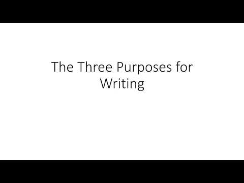 What Are the Three Main Purposes for Writing? Explained