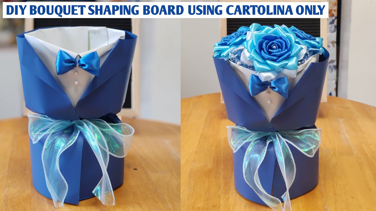 DIY bouquet shaping board using cartolina for father's day #diy # ...
