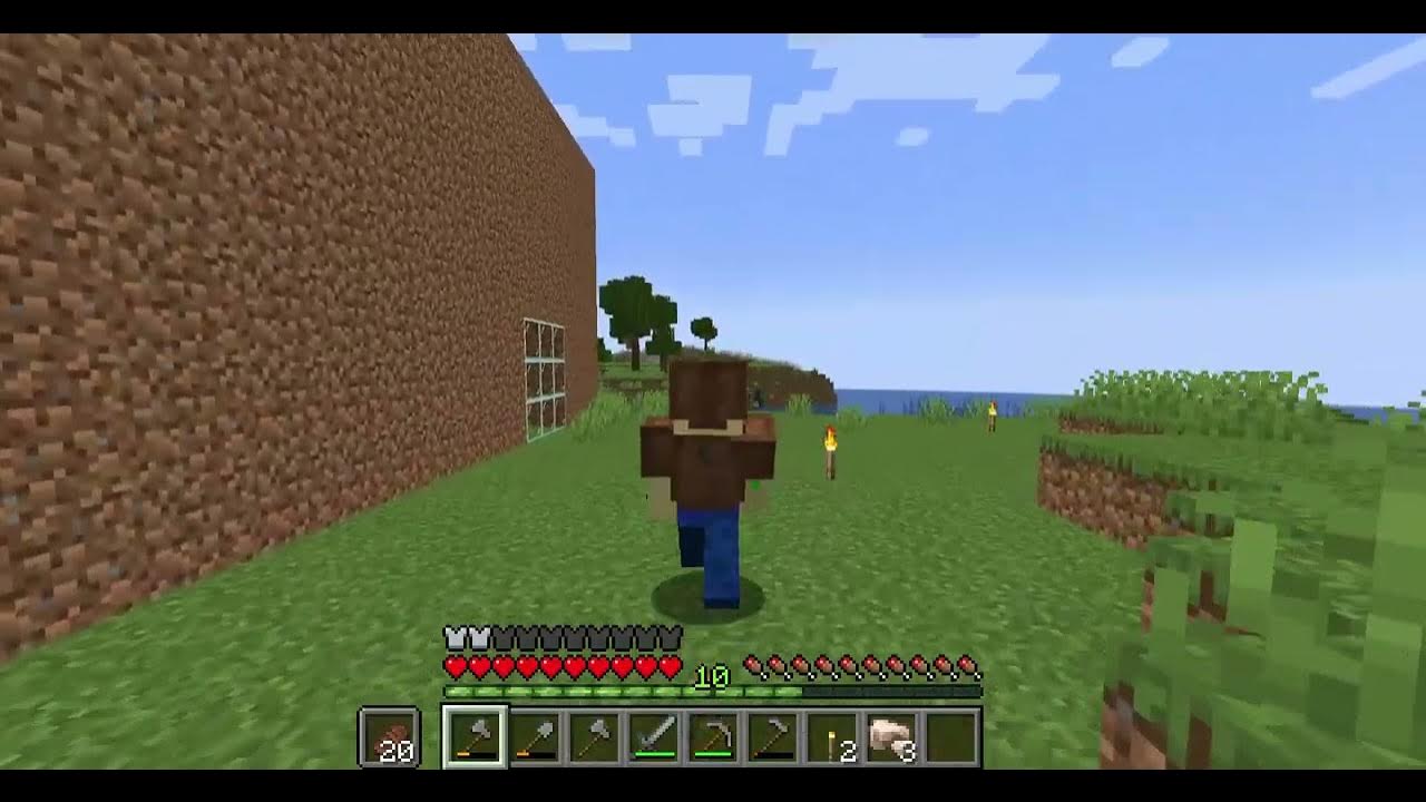 Minecraft Survival Ep 6 Upgrades to the dirt house! (FoxGamingz) - YouTube