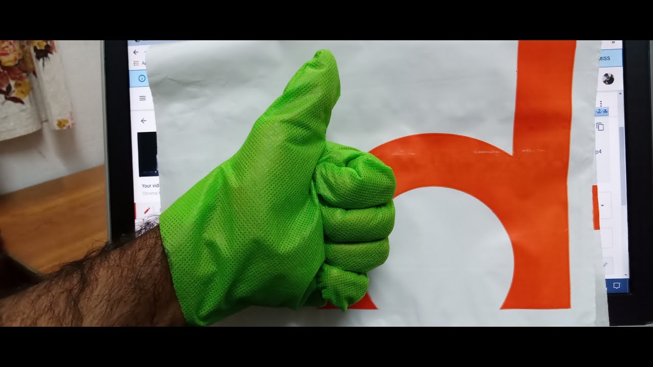 Chroma Key Green Hand Gloves For invisible effect - YouTube