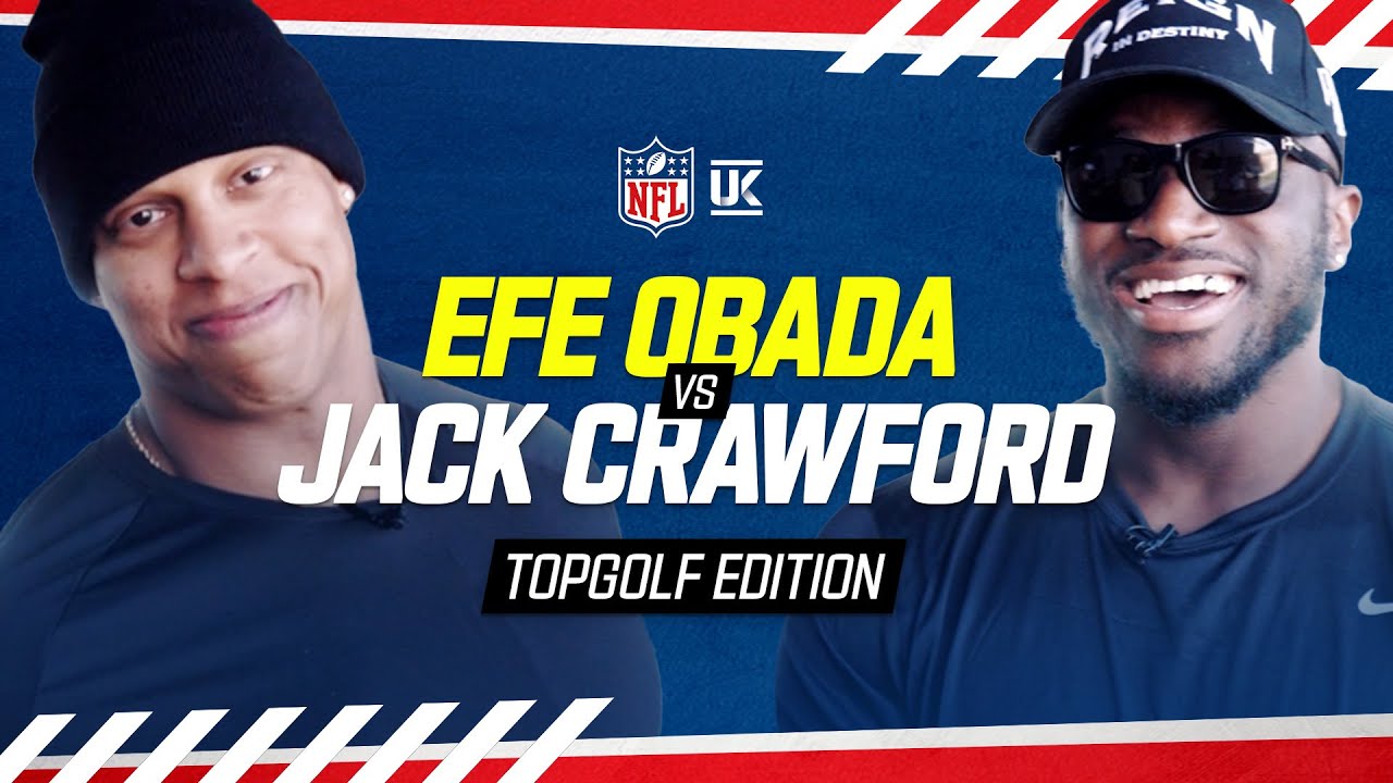 NFL Players Take On Topgolf | Efe Obada vs Jack Crawford feat. Josh ...
