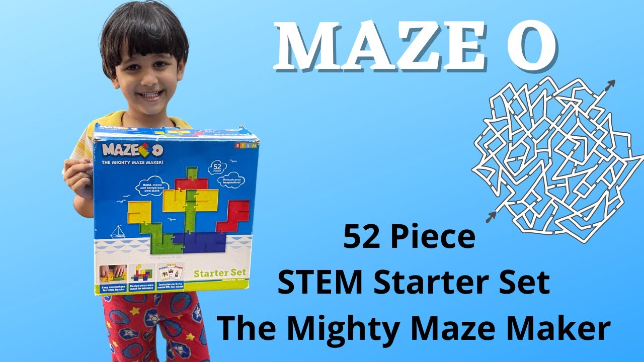 Maze O 52 Piece STEM Starter Set - The Mighty Maze Maker - YouTube