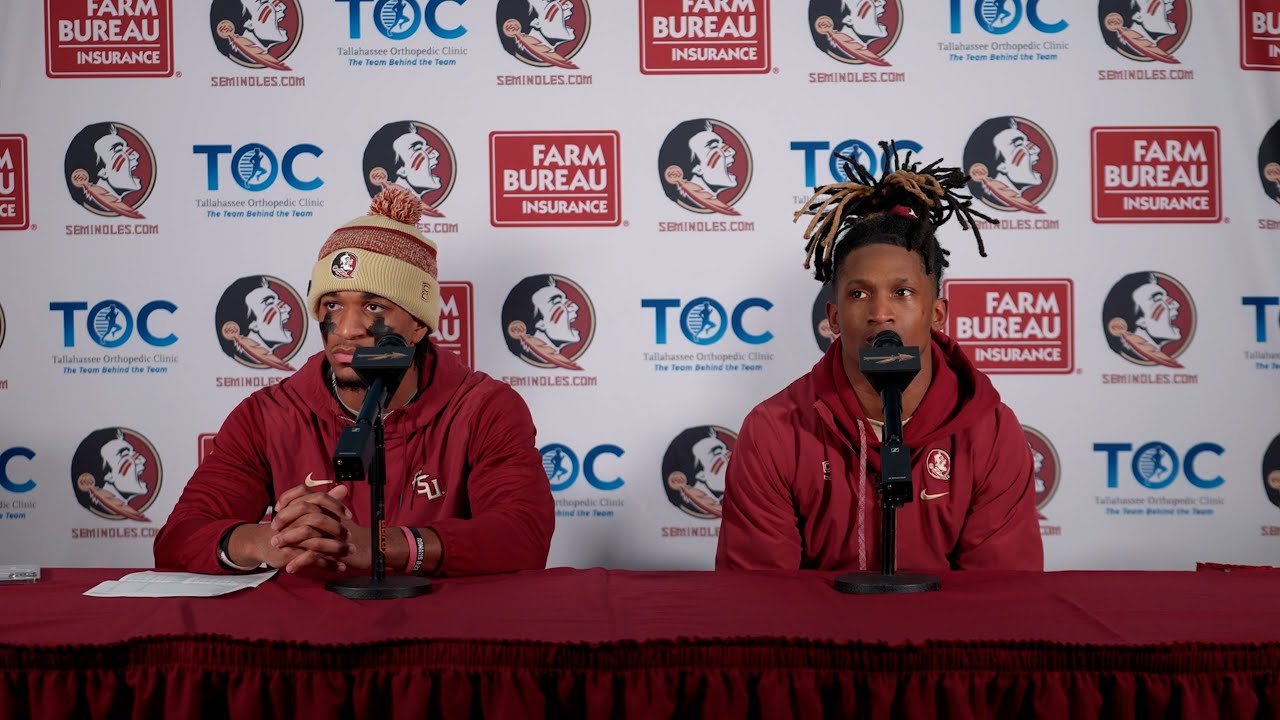 Azareye’h Thomas & Lawrance Toafili Sr. UF Post Game Press Conference ...