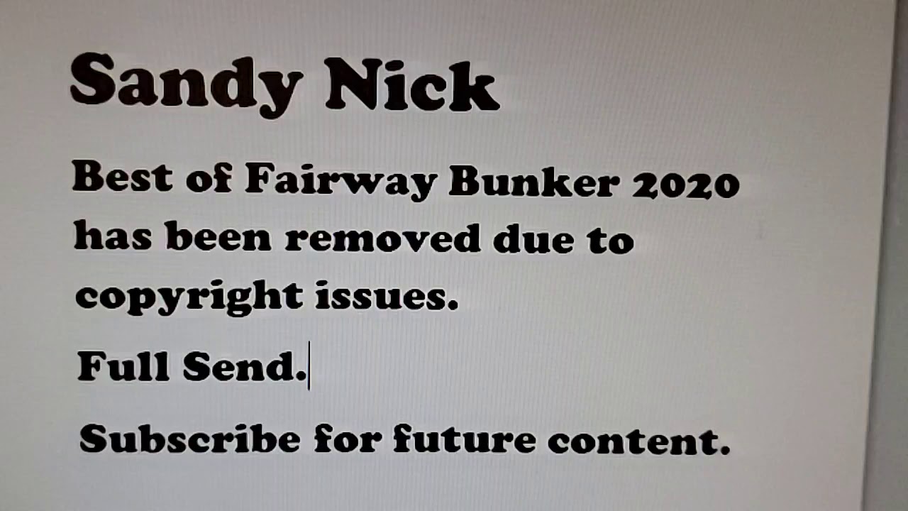 Sandy Nick - Best of Fairway Bunker 2020 - YouTube