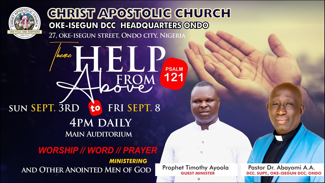 DAY 5 || REVIVAL || HELP FROM ABOVE || CAC OKE-ISEGUN DCC HQ., ONDO ...