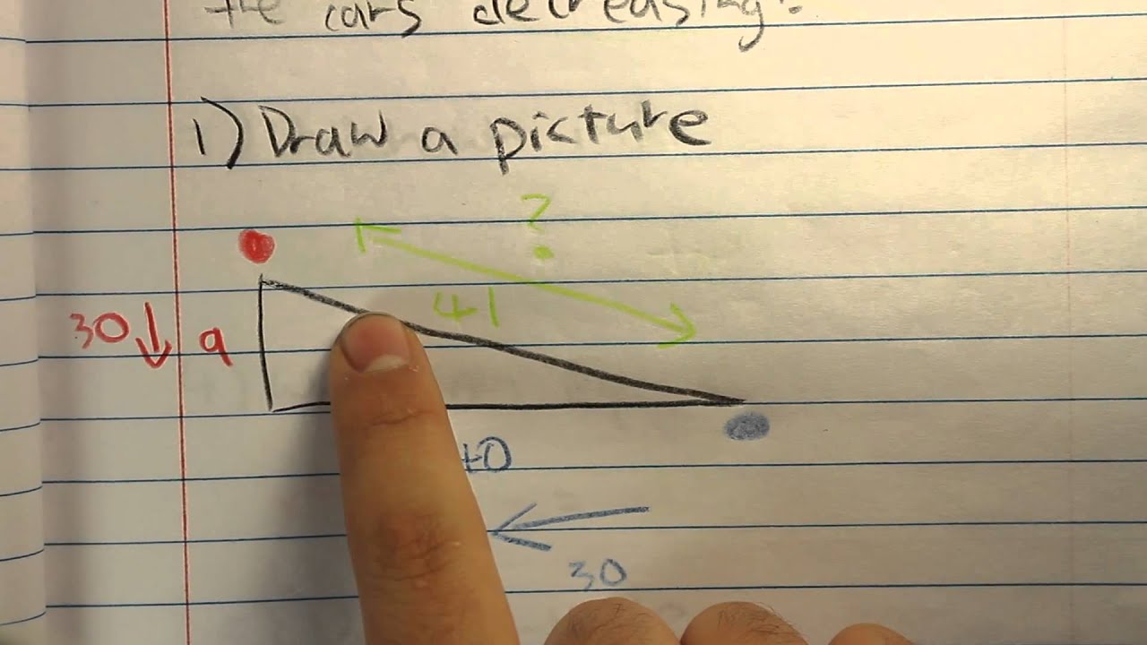 Related Rates: Triangle Problem - YouTube