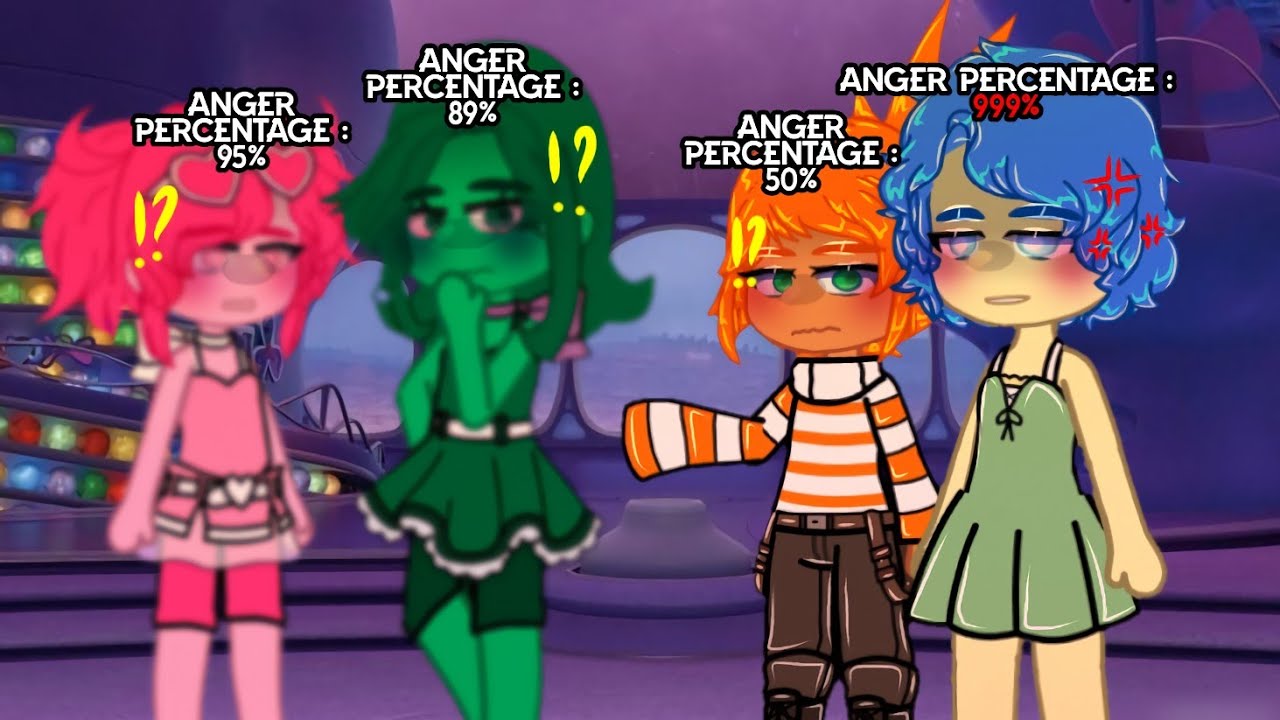 "Anger Percentage" | Inside Out 2 [ GACHA ] | meme/trend | Joy got mad ...