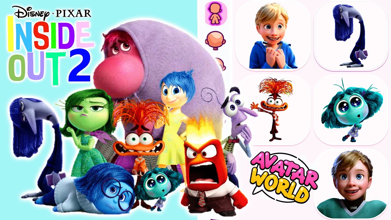 Inside Out 2 in Avatar World Sadness, Anger, Fear, Disgust, Anxiety ...