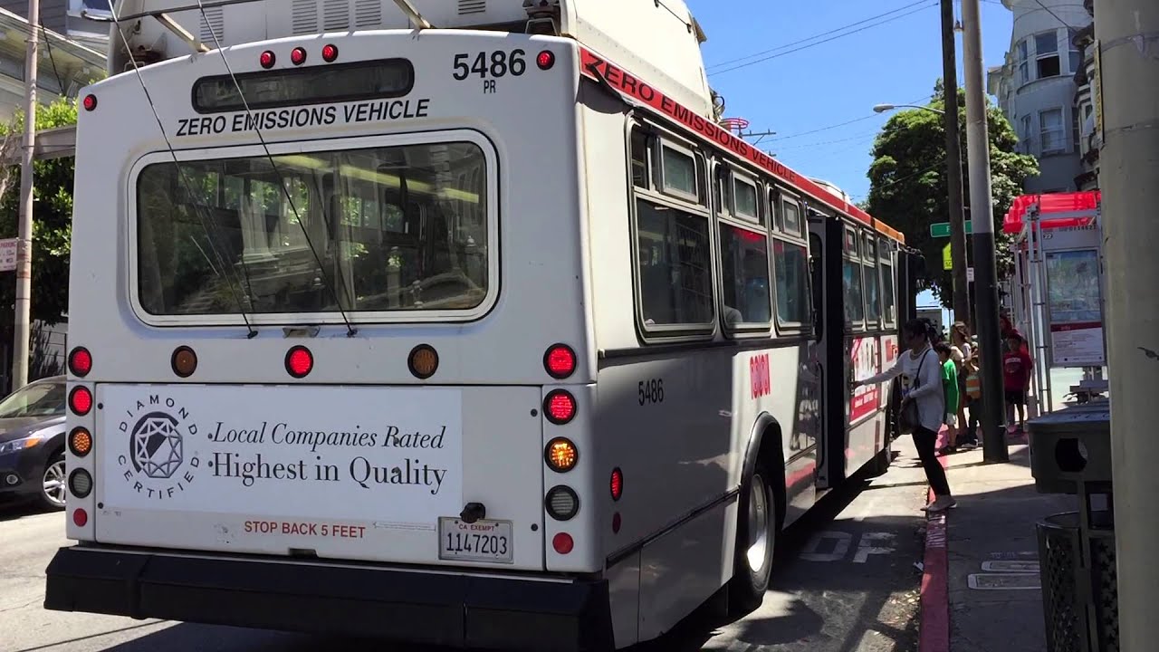 MUNI Metro HD 60 FPS: ETI 14TrSF Electric Trolleybuses @ Hayes ...