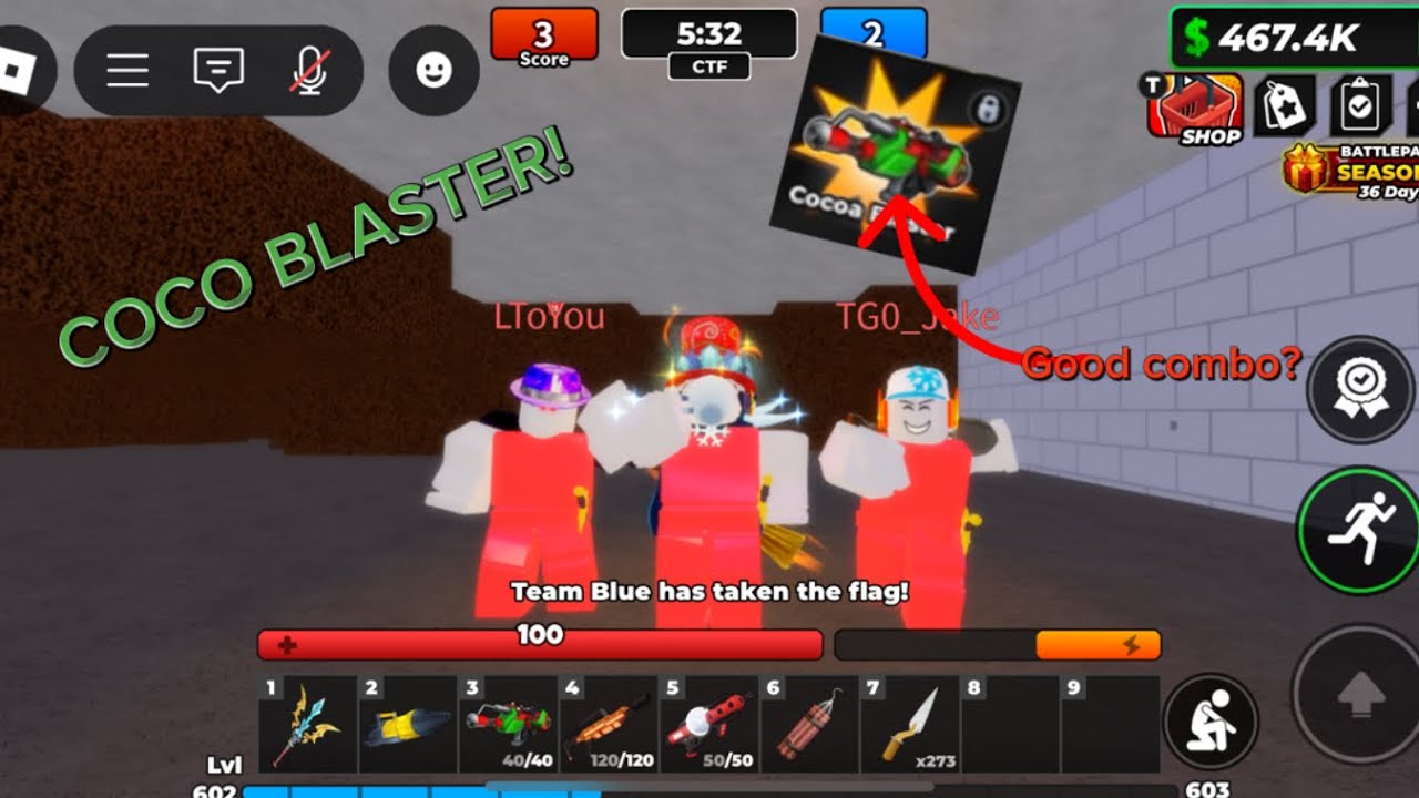 Showcasing The COCO BLASTER And JOLLY HAMMER In Flag Wars! - YouTube