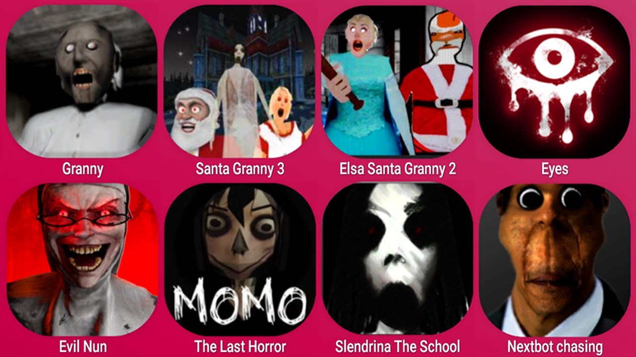 Granny, Santa Granny 3, Elsa Granny, Eyes, Evil Nun, Slendrina The ...