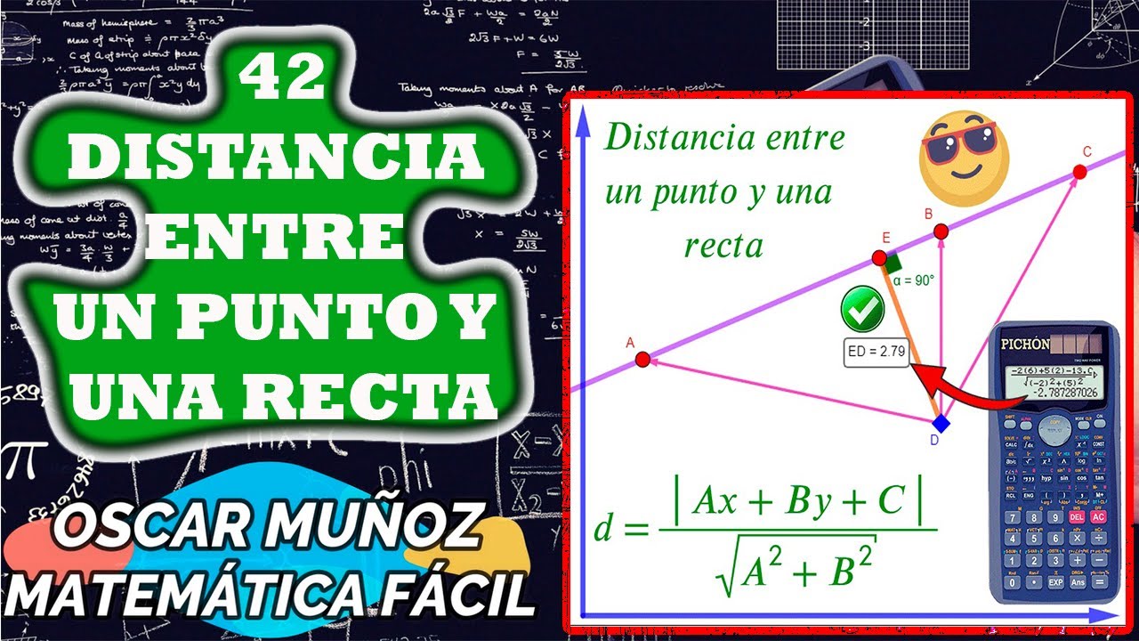 42 DISTANCIA ENTRE UN PUNTO Y UNA RECTA - GEOMETRÍA ANALÍTICA ...