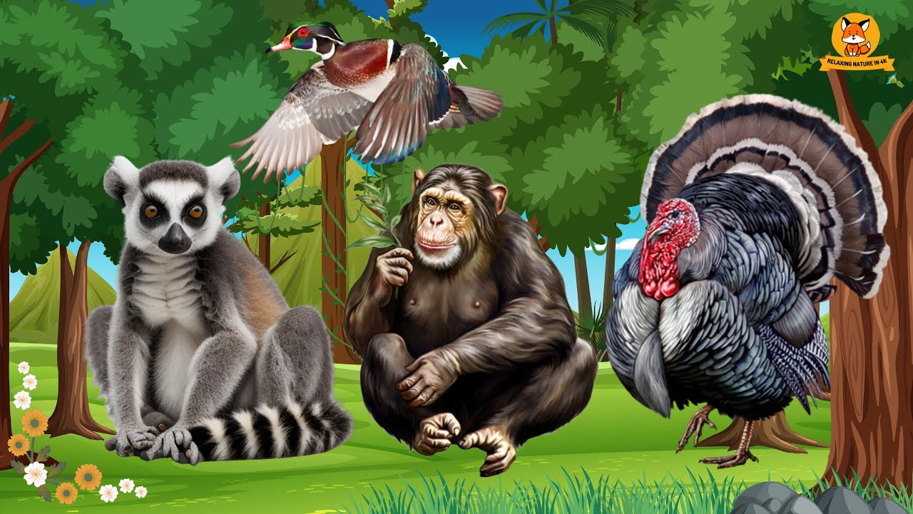 Adorable Animal Sounds Compilation: Lemur, Turkey, Monkey, Duck ...