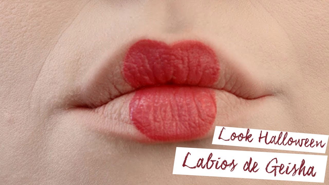 Look Halloween: labios de Geisha - YouTube